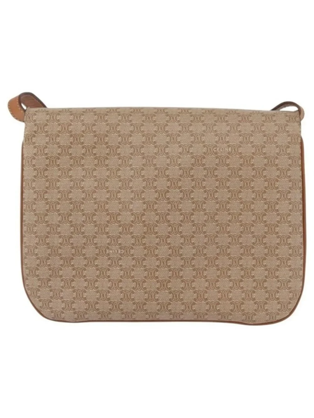 Celine | Bags | Authentic Celine Macadam Canvas Shoulder Bag Pvc Beige ...